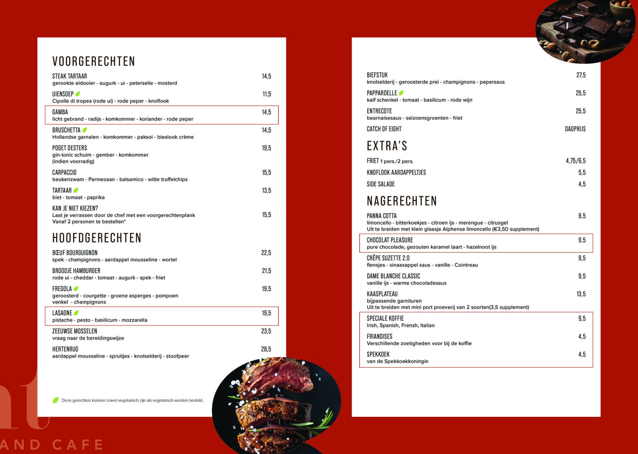 Menukaart | Grand Café Eight